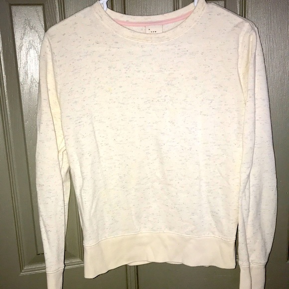 a new day | Tops | Lightweight Cream Colored Sweatshirt With Multicolor ...